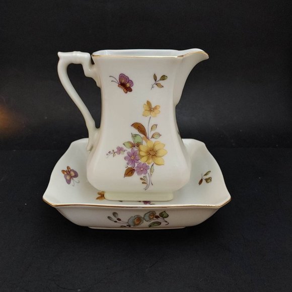 Lefton | Accents | Vintage Hand Painted Lefton Small Pitcher Bowl Set ...